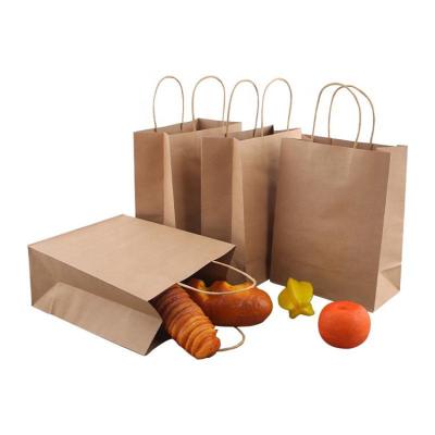 China 100% Biodegradable 10x5x13 Kraft Bags Kraft Paper Gift Bags Strong Bottom for sale