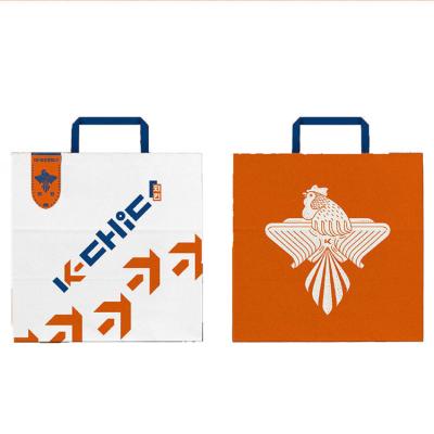 China ODM Fast Food Paper Bags Kraft Paper Grocery Bags Bulk for sale