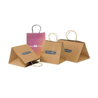 China 100% Recyclable Kraft Brown Shopping Bags Paperbag Custom Packaging FSC certificate for sale