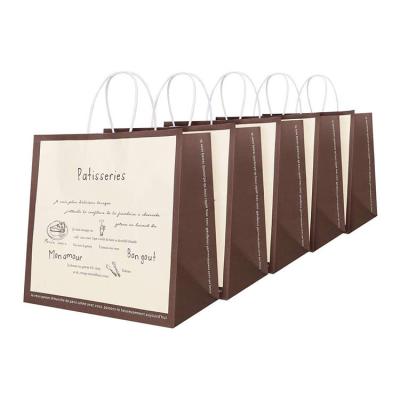 China OEM Bakery Cafe TakeOut Jumbo Paper Bags For Food Packaging for sale