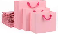China OEM Boutique Cardboard Fancy Kraft Paper Shopping Bags With Handle 210gsm for sale