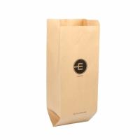 China Custom Logo Printed Paper Bread Bag  Brown Kraft Greaseproof for sale