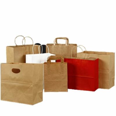 China Different Types Kraft Paper Gift Shopping Bags With Twisted Handles for sale