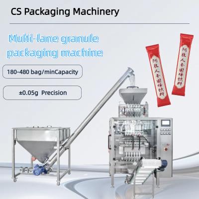 China Fully Automatic Multi Lane Packing Machine with PLC Control for High-Speed 30-50bag/min Granule Packaging for sale