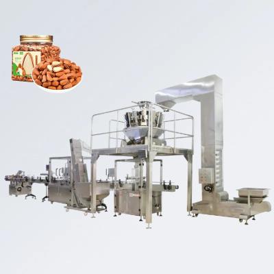 China Automatic Food Granule Filling Machine Production Line for Nuts Peanuts Candies Popcorn Milk Candies with Glass Packaging for sale