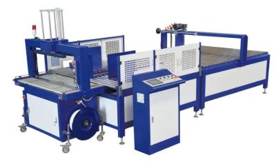 China SOOME PP-1400 Inline Carton Strapping Machine 5mm PP Belt 18 Pack/min Auto Wrapping for sale