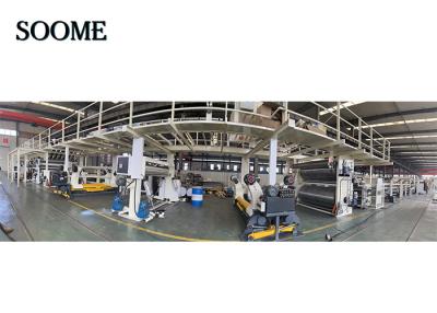 China SOOME Corrugated Cardboard Production Line 1600-2500mm 2-7 Layers Steam Heating for sale