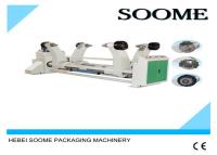 China 3T Corrugated Cardboard Box Making Machine , Shaftless Mill Roll Stand for sale