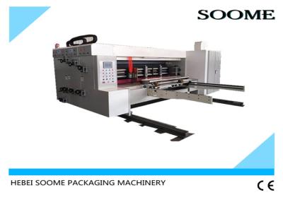 China Flexo Lead Edge Feeder Double Colors Printer Slotter Machine 120 Pcs/Min 1450x2800mm for sale