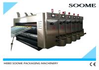 China PLC Touch Screen Corrugated Box Printing Machine , Auto 4 Colors Flexo Die Cutter for sale