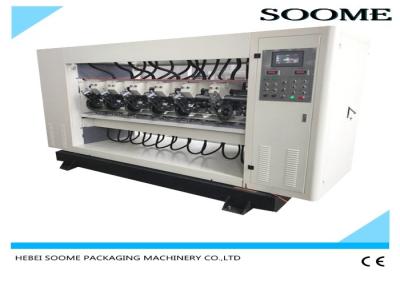 China PLC Controlled Slitter Scorer Machine For Cutting Corrugated Box Up Down Lift Type for sale