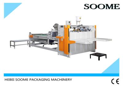 China Semi Automatic Box Folder Gluer Machine 2600mm Manual Operation Corrugated Carton Folding Gluing for sale