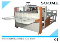 China Semi Automatic Box Folder Gluer Machine 2600mm Manual Operation Corrugated Carton Folding Gluing for sale