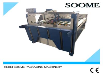 China Semi Auto Folder Gluer Machine Electric Driven Paperboard Height Adjustment 2800mm 4kw for sale