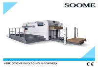 China Semi-Automatic Die Cutting Creasing Machine 1100mm Front Conveyor 300t Pressure for sale