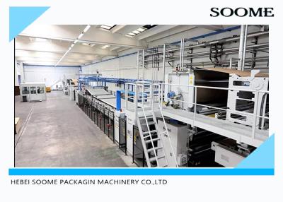 China Corrugated Cardboard Production Line 2200mm Paper Board Making Machine for Box Manufacturing for sale
