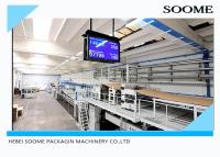 China Single Face Corrugated Cardboard Production Line 2200mm Working Width 1500mm Paper Mill Dia for sale