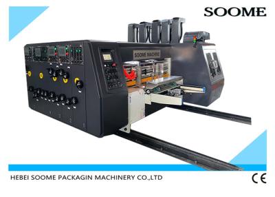 China Mini Carton Flexo Printing Slotter Die Cutting Machine 4 Color 2800mm Inside Width for sale