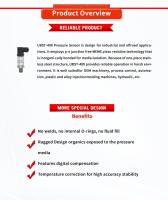 China UBST-400Y UNIVO Harsh Environment Tank Water Level Sensor 4-20mA 0-10V 0.5-4.5V Output for sale