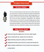 China High- 24V 5VDC Liquid Level Transmitter for Oil Tank Pressure and Water Level Sensing for sale