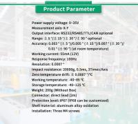 China High Precision UBIS-526Y RS232 RS485 TTL Dual Axis Inclinometer For Industrial for sale