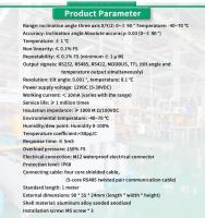China UBTA-PLY RS232 Industrial Grade X Y Z Measurement Dual Axis Inclinometer Sensor for sale