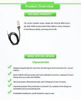 China Customizable UBGA-CO2-1Y Real Time Monitoring RS485 Gas CO2 Concentration Sensor for sale