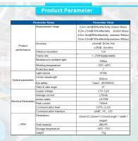 China 35mmL*21.25mmW*13.5mmH Mini Laser Ranging Sensor for Distance Measurement 0.2-8m Range for sale