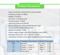 China Customized UNIVO Vibration Sensor for Absolute Vibration Monitoring of Ball Bearings for sale