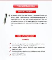 China 24VDC Capacitive Conical Liquid Level Sensor For High Liquid Level Change Detection for sale