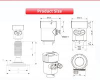 China Mounting Type UNIVO UBLG-80D 80G Radar level gauge for precise solid liquid detection for sale