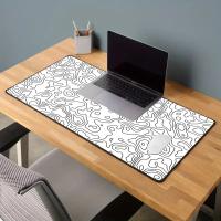 China Large Office Topographic Mousepad for Computer Pc Laptop Mouse Pad 800*300 Blue White for sale