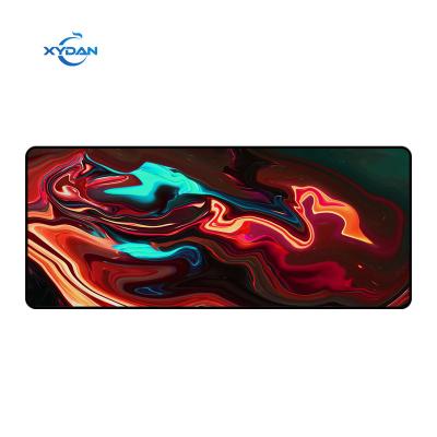 China Stock Custom Sublimation Logo XL XXL Large Computer Keyboard Liquid Deskpads Deskmats Rubber Mouse Game Mats Desk Pad Gaming Mousepad for sale