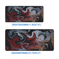 China Large Extended Desk Gamer Rubber Pad 30x70 Cartoon Abstraction Fluid Custom Mousepad for sale