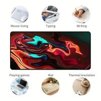 China Stock Custom Sublimation Logo XL XXL Large Computer Keyboard Liquid Deskpads Deskmats Rubber Mouse Game Mats Desk Pad Gaming Mousepad for sale