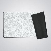 China 2/3/4/5/6mm Thickness Custom Oversize Large Keyboard Mat with White Topographic Design for sale