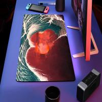 China Custom Wave Mousepad Gaming Mauspad 40X90 Rubber Desk Mat for Improved Precision for sale