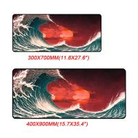 China Custom Wave Mousepad Gaming Mauspad 40X90 Rubber Desk Mat for Improved Precision for sale
