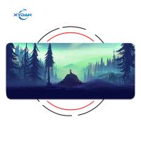 China Rectangular OEM Extended XXL Primary Forest Fox Mouse Pads With Custom Logo Printed for sale