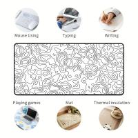 China Office Table Mat Gaming Large Long Extend Topographic Big Full Keyboard Desk White 800*300 for sale
