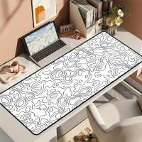 China Office Table Mat Gaming Large Long Extend Topographic Big Full Keyboard Desk White 800*300 for sale