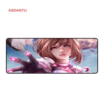 China Large Size Cartoon Gaming Mouse Pad with CMYK Sublimation Printing and Natural Rubber for sale