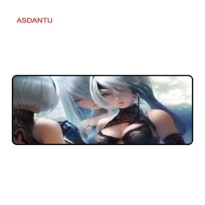 China Office Home Keyboard Mats Mouse Hemmed Edge Sublimation Sexy Breast Girl 30X80 Gamer Mouse Pads Custom Logo for sale