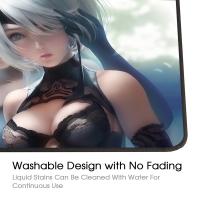 China Office Home Keyboard Mats Mouse Hemmed Edge Sublimation Sexy Breast Girl 30X80 Gamer Mouse Pads Custom Logo for sale