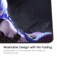 China Custom Full Colour Anime Girl Design Print Xl Xxl Big Anti-Slip Rubber Computer Mouse Pad Non-Toxic for sale
