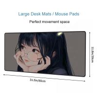China 800x300x3mm Art Sexy Girl Pattern Gaming Mouse Pad with Edge Locking and CE Approved for sale