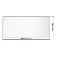 China Scratch Proof Rubber Long White Sublimation Desk Keyboard Mousepad Mat for Office for sale