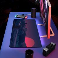 China Gaming Style Custom Logo Mouse Pad Printed Desk Mat Extended Anti-Slip Rubber Mousepad for sale