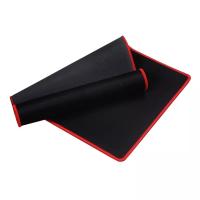 China Custom Logo Printed Large Black Blank Mouse Pad Extended Gaming Mousepad With Color Edge Stitching for sale