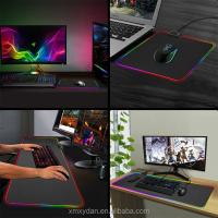 China Gaming Style RGB Luminous Mouse Pad with XXL Size Customizable Design Rubber Base for sale